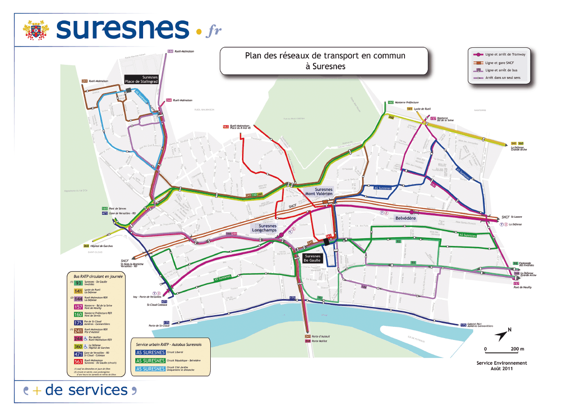 Se déplacer dans Suresnes en transport en commun